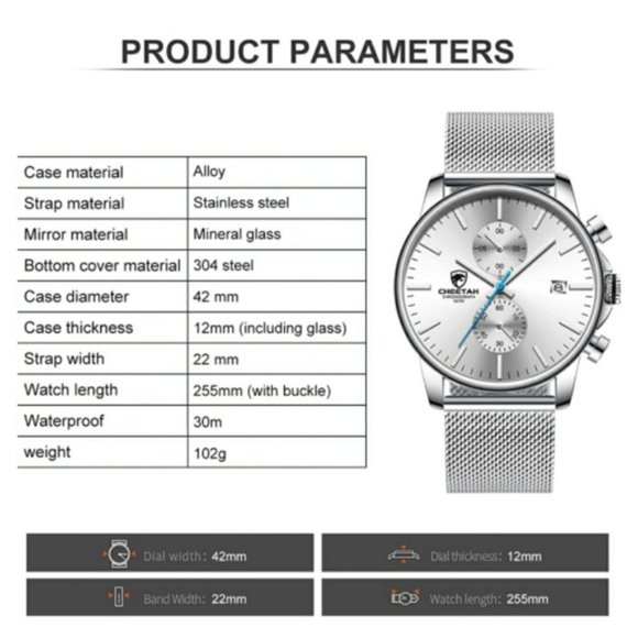 Accessories | Mens Fashion Sport Quartz Analog Silver Watch | Poshmark